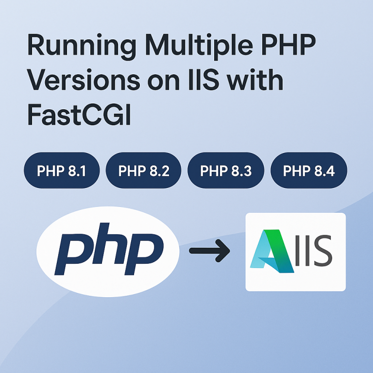 How to Run Multiple PHP Versions on IIS 10 with FastCGI (PHP 8.1 to 8.4 ...
